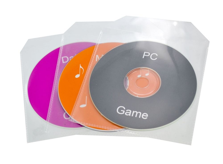 Plastové obálky na CD / DVD, nelepiaca chlopňa, 125 mm x 125 mm / 70 µm ...